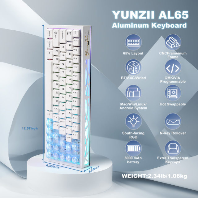 YUNZII AL65【発売情報】QMK/VIA対応 カスタムホローメカニカルキーボード | Web制作TIPS、ガジェット系ブログ ...